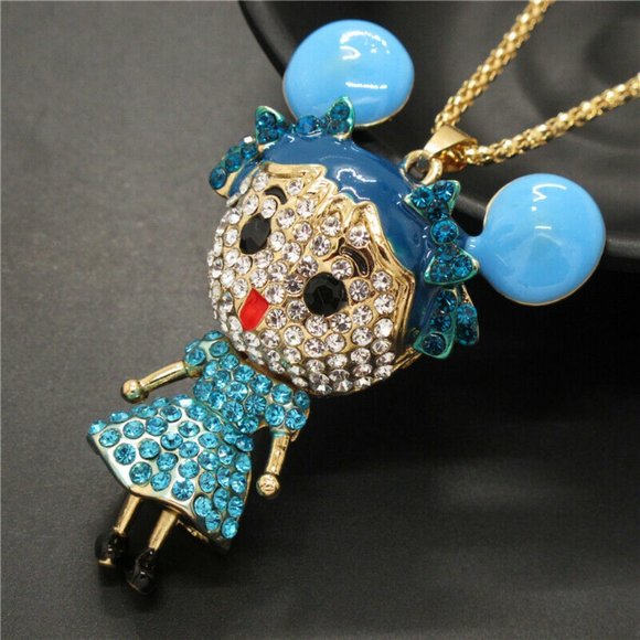 Jewelry | Articulated 3d Crystal Powerpuff Girls Necklace | Poshmark